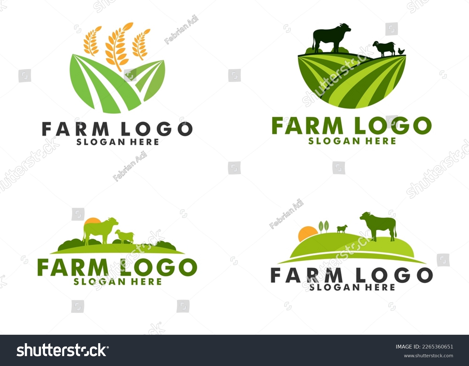 Set of farm logo vector livestock logo icon design_站酷海洛_正版图片_视频_字体_音乐素材 ...