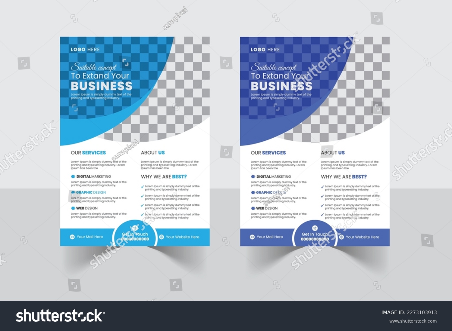 A4 format flyer for corporate business advertising vector abstract ...