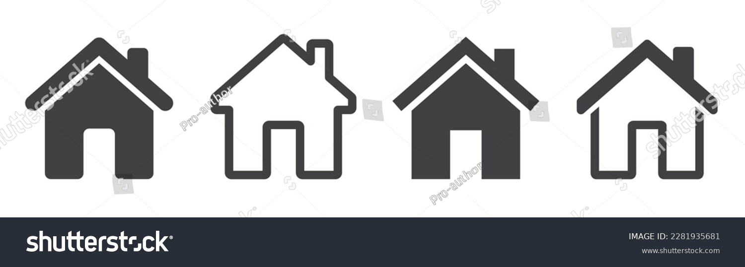 Home icon collection. House icons set. home symbols collection vector ...