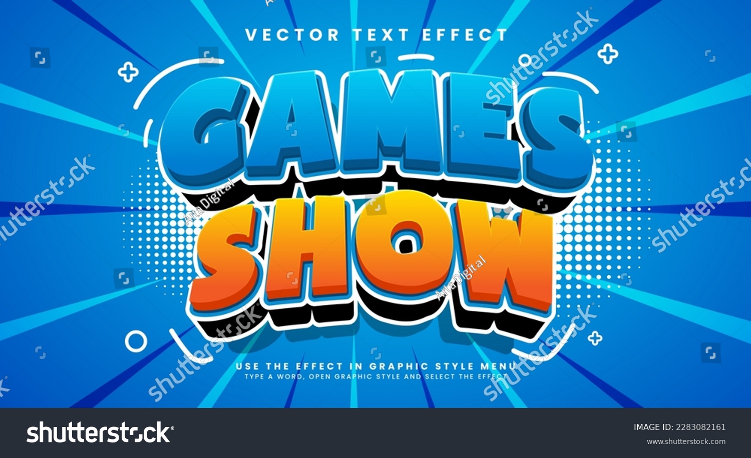 A blue and orange poster that says games show._站酷海洛_正版图片_视频_字体_音乐素材交易平台 ...