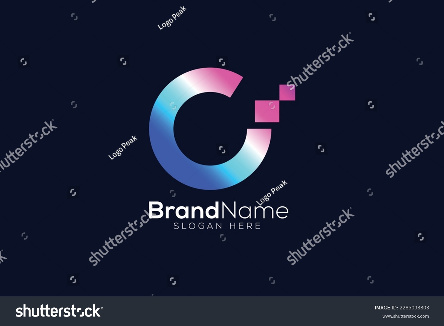 Colorful letter C tech logo design template_站酷海洛_正版图片_视频_字体_音乐素材交易平台_站酷旗下品牌
