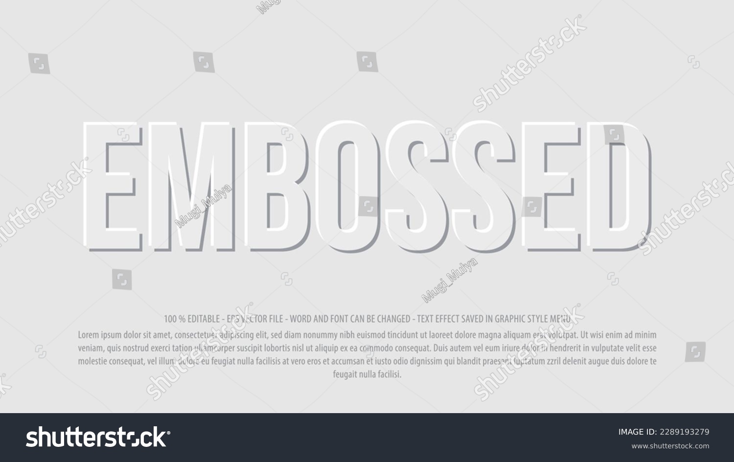 Mock up embossed 3d editable text effect premium vector_站酷海洛_正版图片_视频_字体 ...