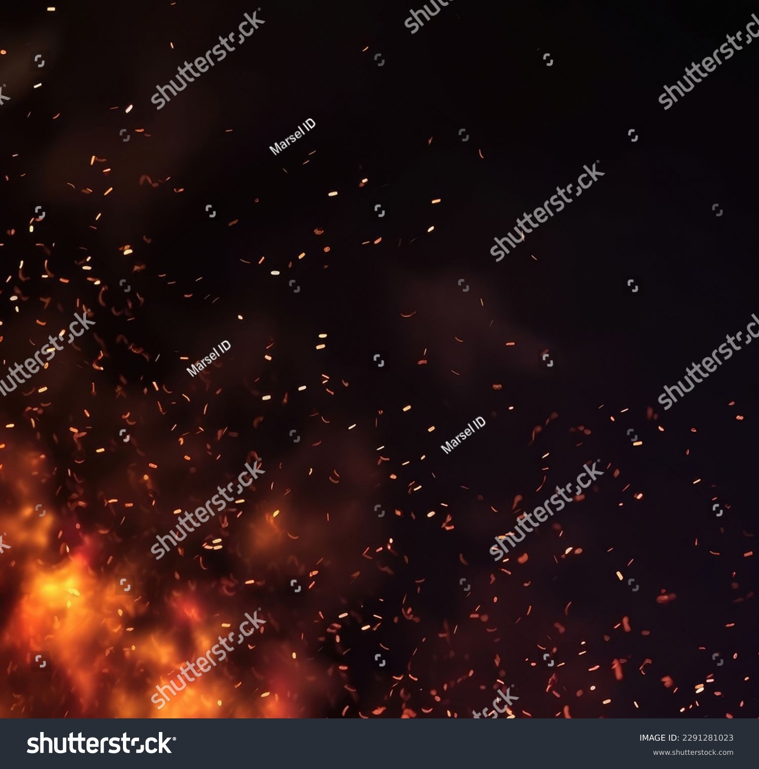 Inferno Sparks Fire Particle Effect. Ignition Flames Fire Particle ...