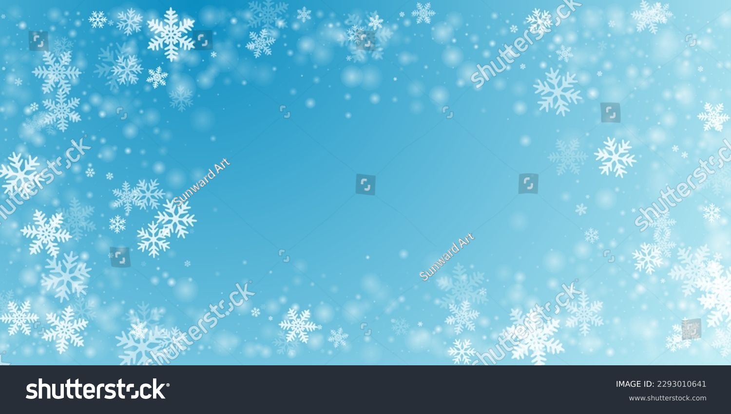Magical heavy snowflakes backdrop. Winter fleck frozen shapes. Snowfall ...