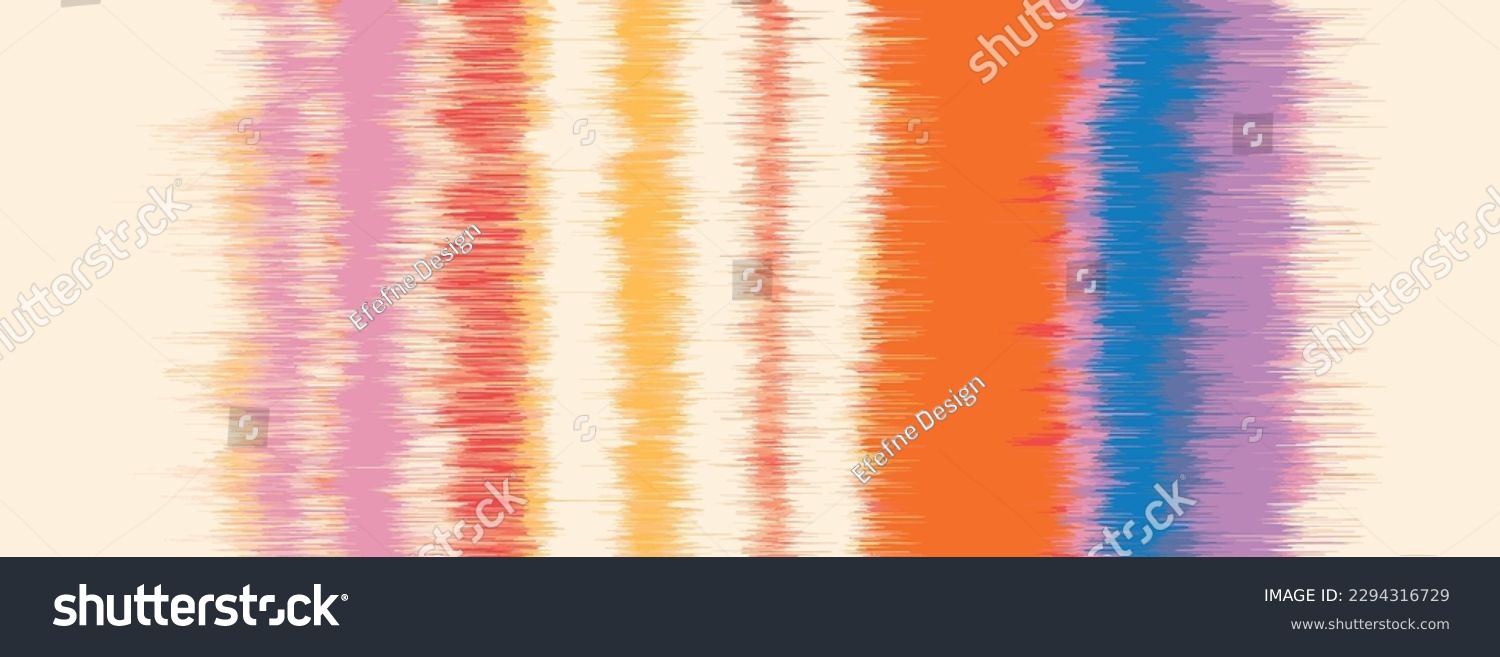 Abstract Washed Digital Watercolor Painting stripe brush seamless ...