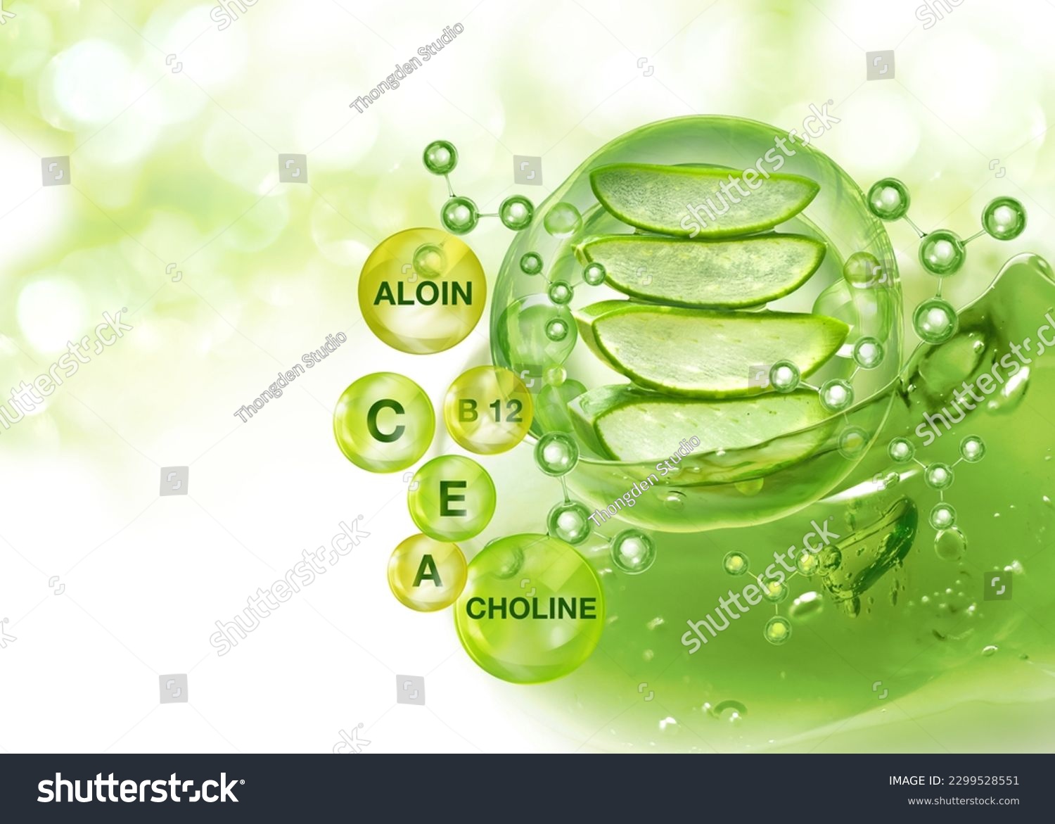 aloe vera gel and bubble mole cule_站酷海洛_正版图片_视频_字体_音乐素材交易平台_站酷旗下品牌