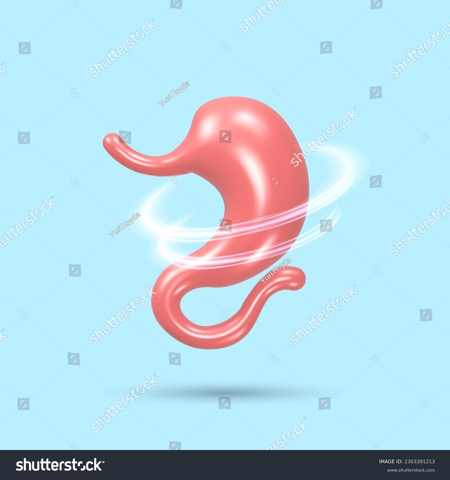 Healthy stomach system. 3d human organ. Realistic vector Illustration ...
