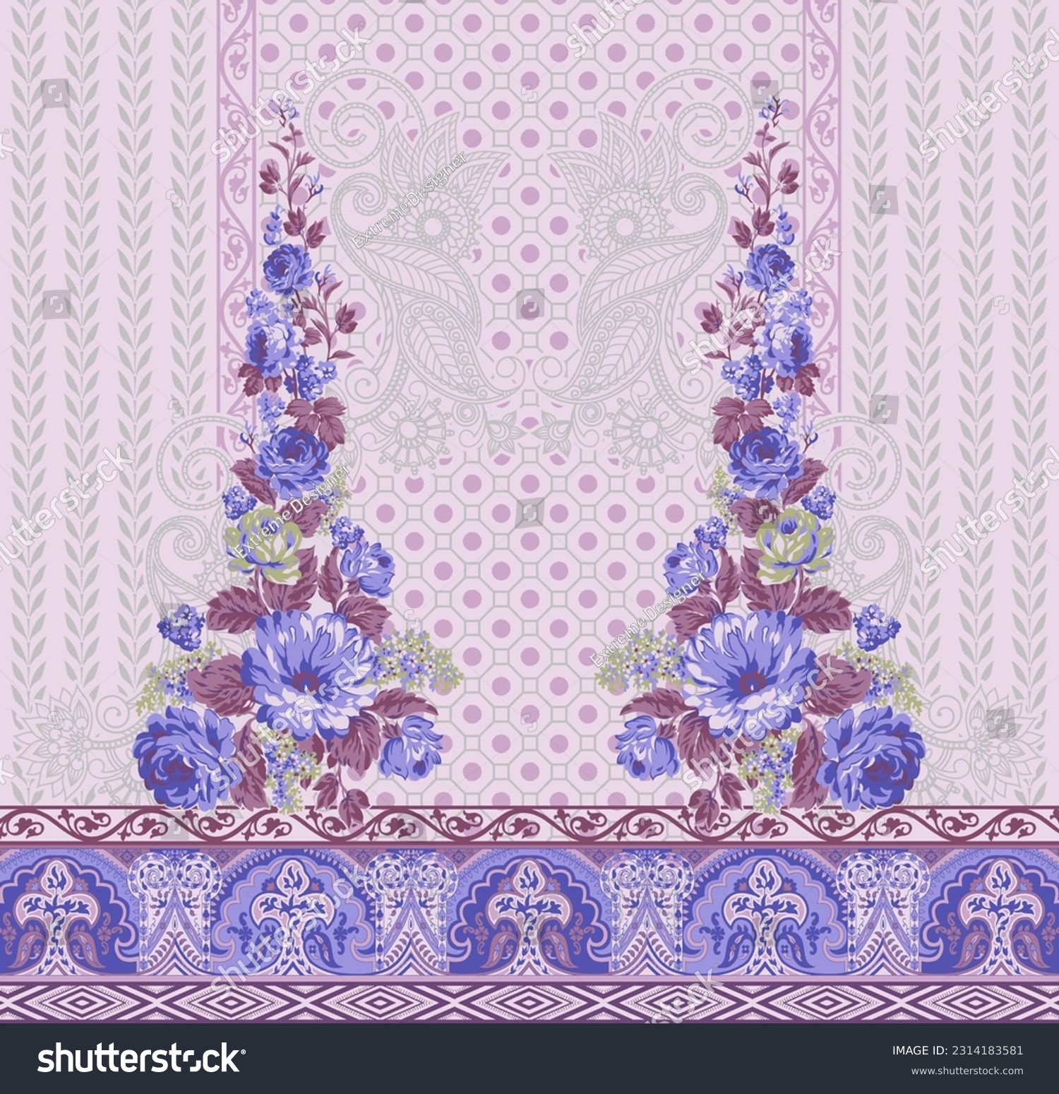 Traditional Geometric Ethnic style design Motif handmade artwork ...