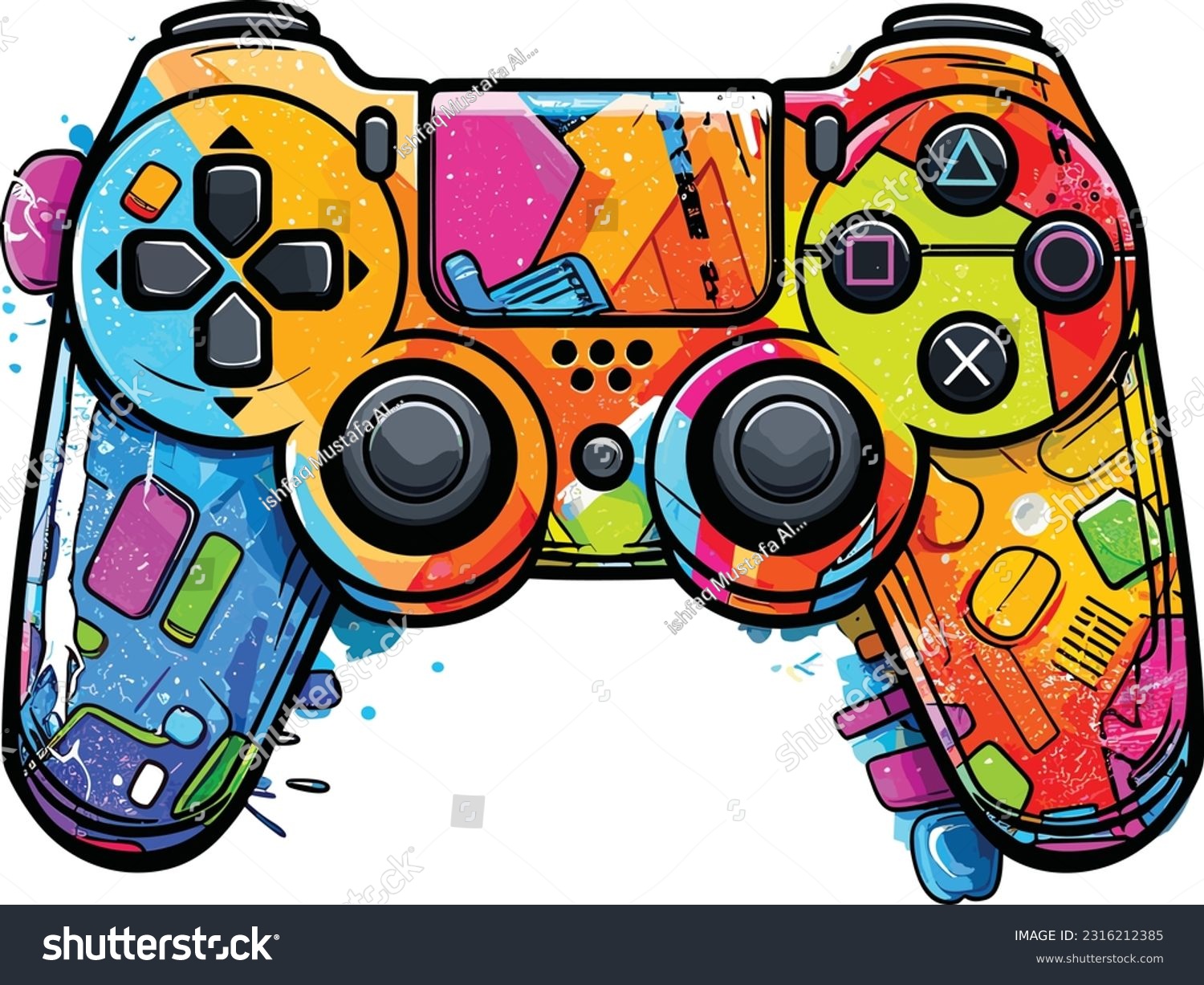 VECTOR GAMING CONTROLLER MULTI COLOR WITH CLEAR BACKGROUND _站酷海洛_正版图片_视频_字体_音乐素材交易平台_站酷旗下品牌