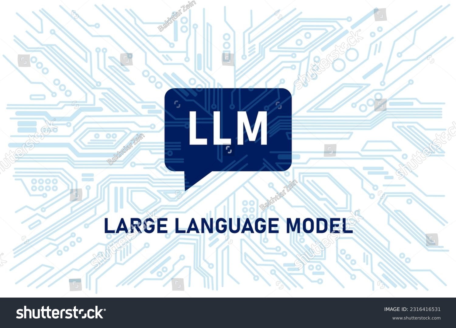 LLM Large language model AI artificial intelligence technology concept ...