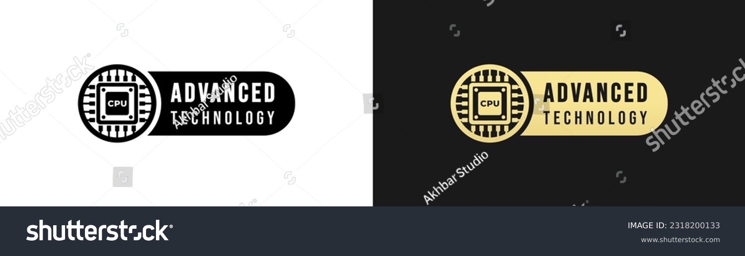 Advanced technology label or Advanced technology sign vector isolated ...