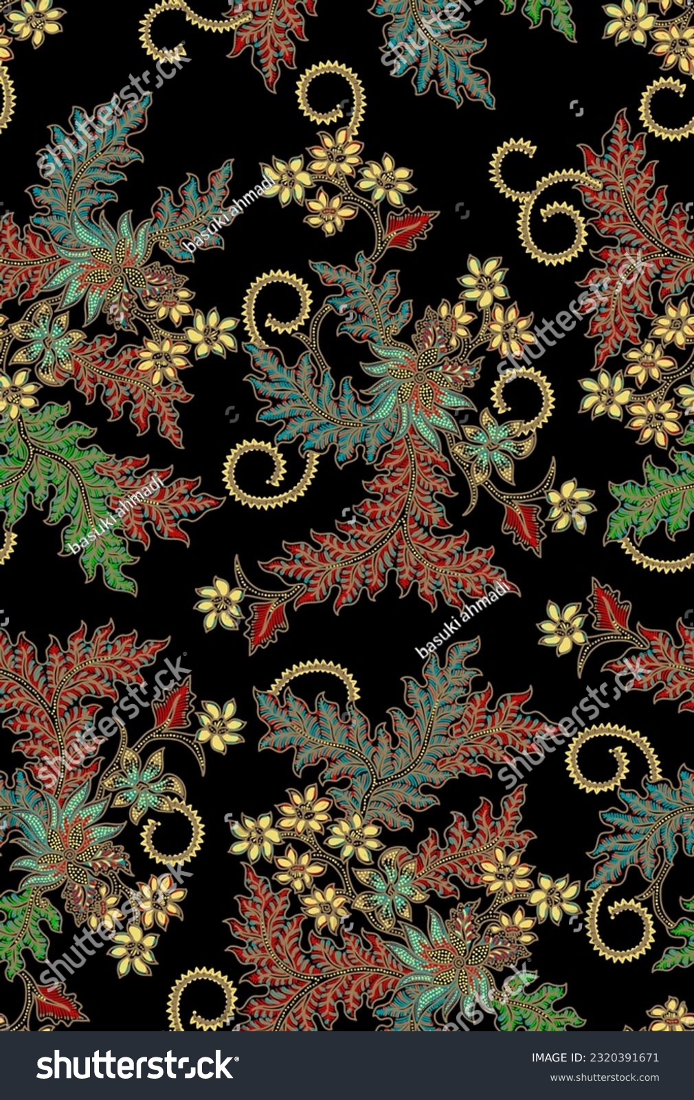 abstract a solid modern batik flower floral motifs arrangement all-over ...