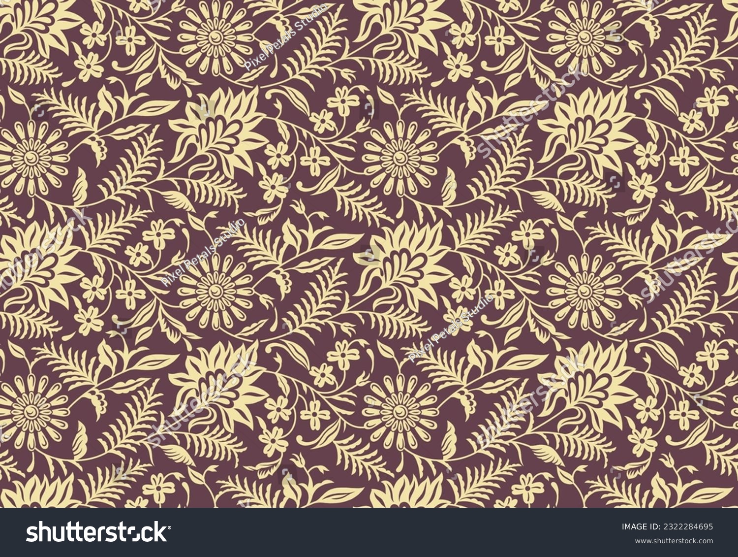 Textile Digital design set of damask Mughal paisley abstract vintage ...