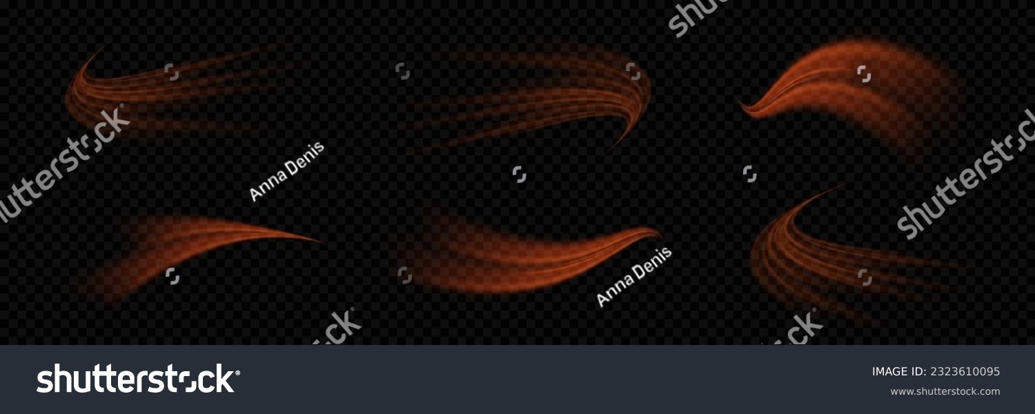 Golden glowing light wave speed line. Abstract wavy light trail flash ...