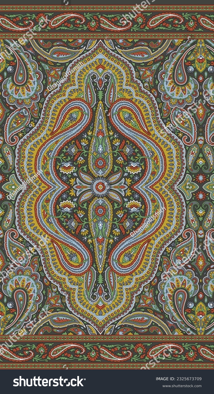 High Resolution border. Ethnic design. Textile And Digital Print ...