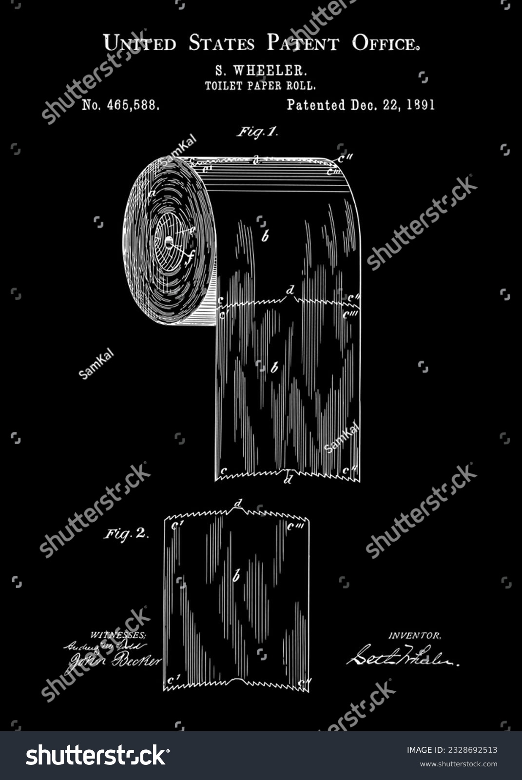 Vintage Toilet Paper 1891 Patent_站酷海洛_正版图片_视频_字体_音乐素材交易平台_站酷旗下品牌