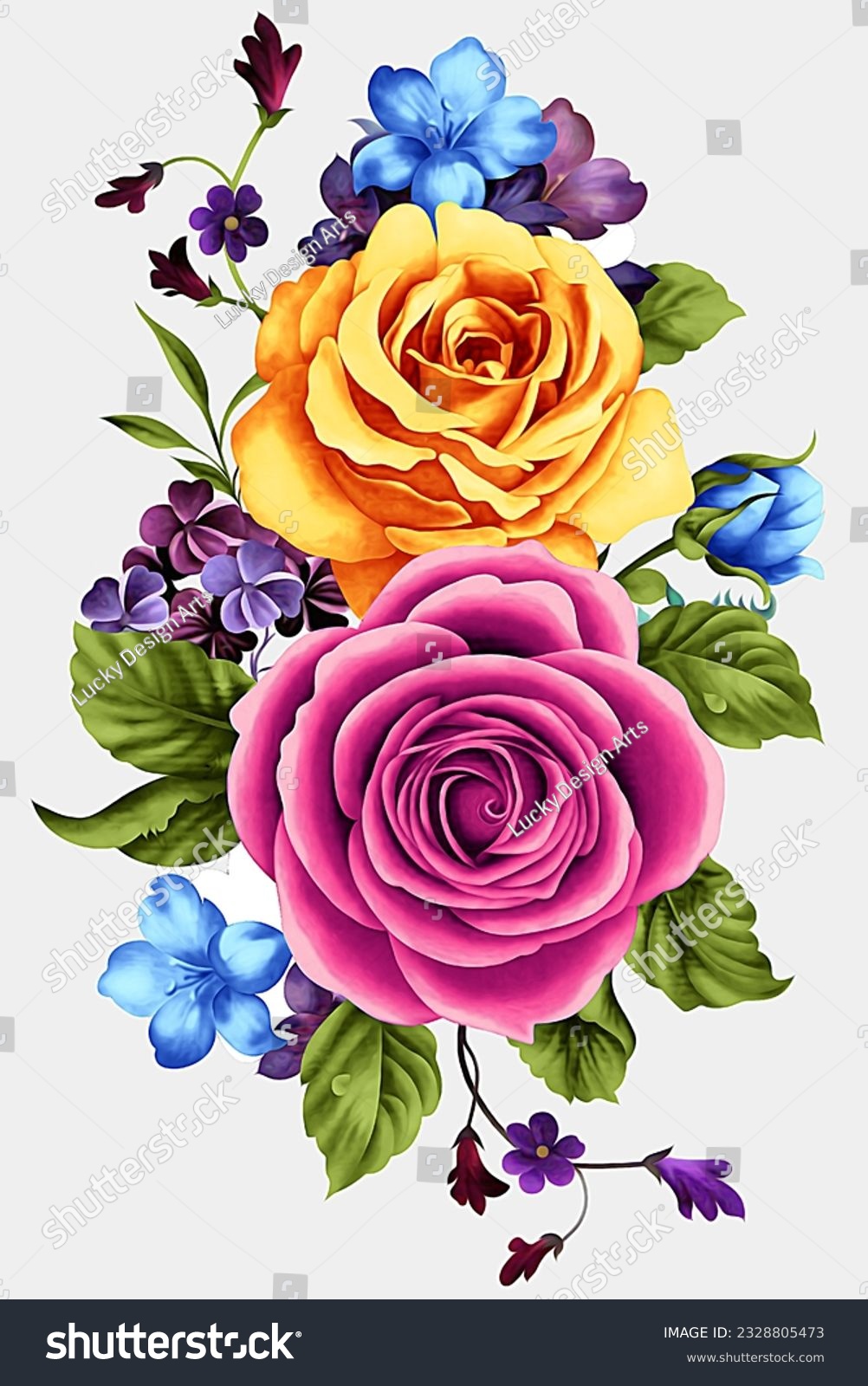 Digital motifs falwar print design nice calar maching Illustration _站酷海 ...