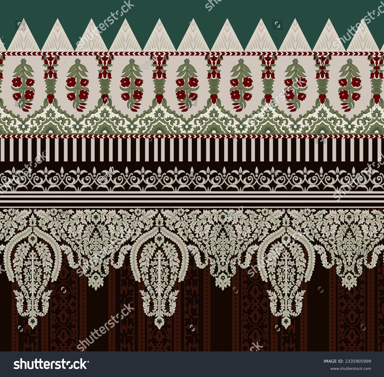 Digital textile design colorful elements hand draw images seamless ...