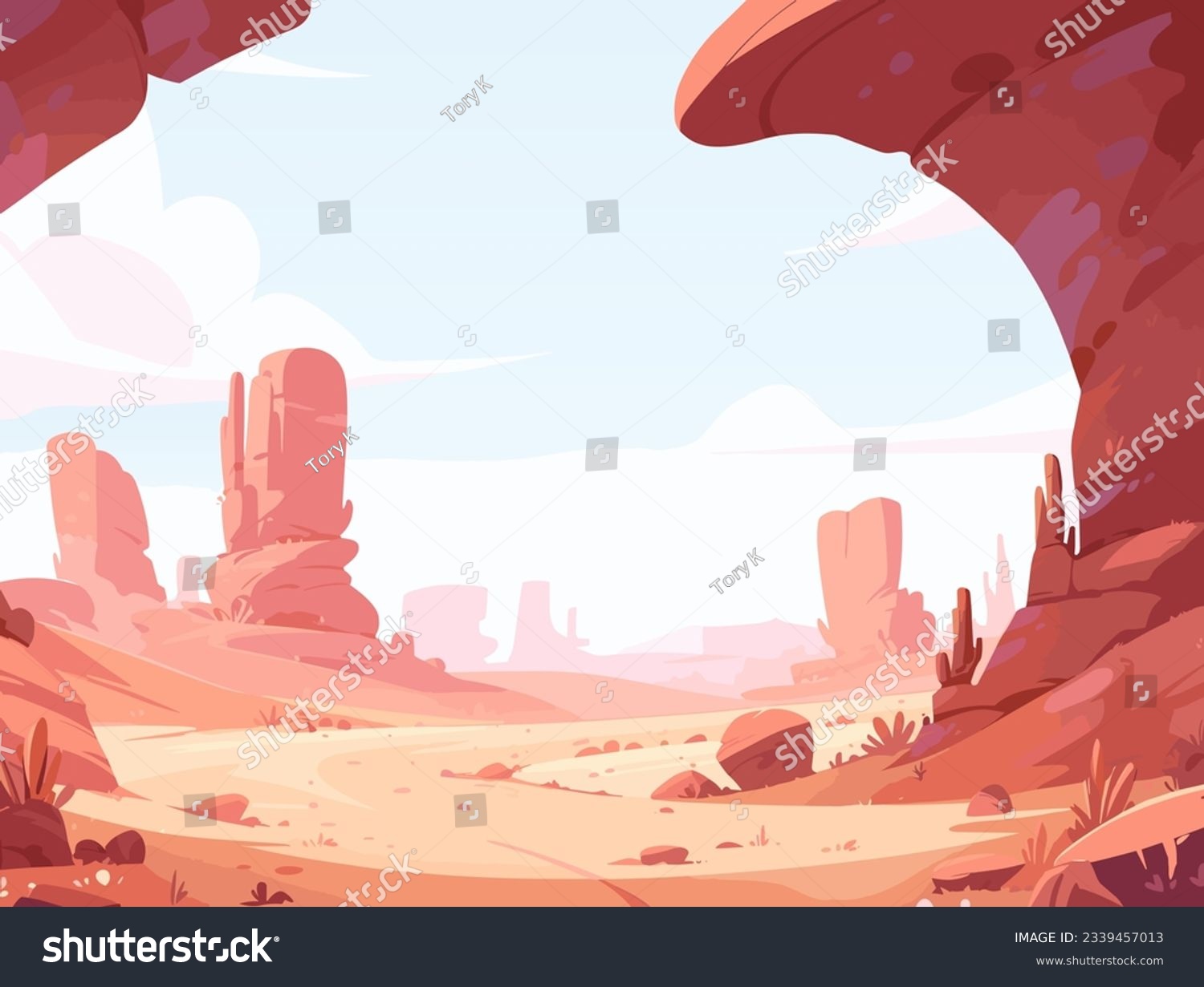 Desert canyon colorful background. Bright and shiny colorful. Warm ...