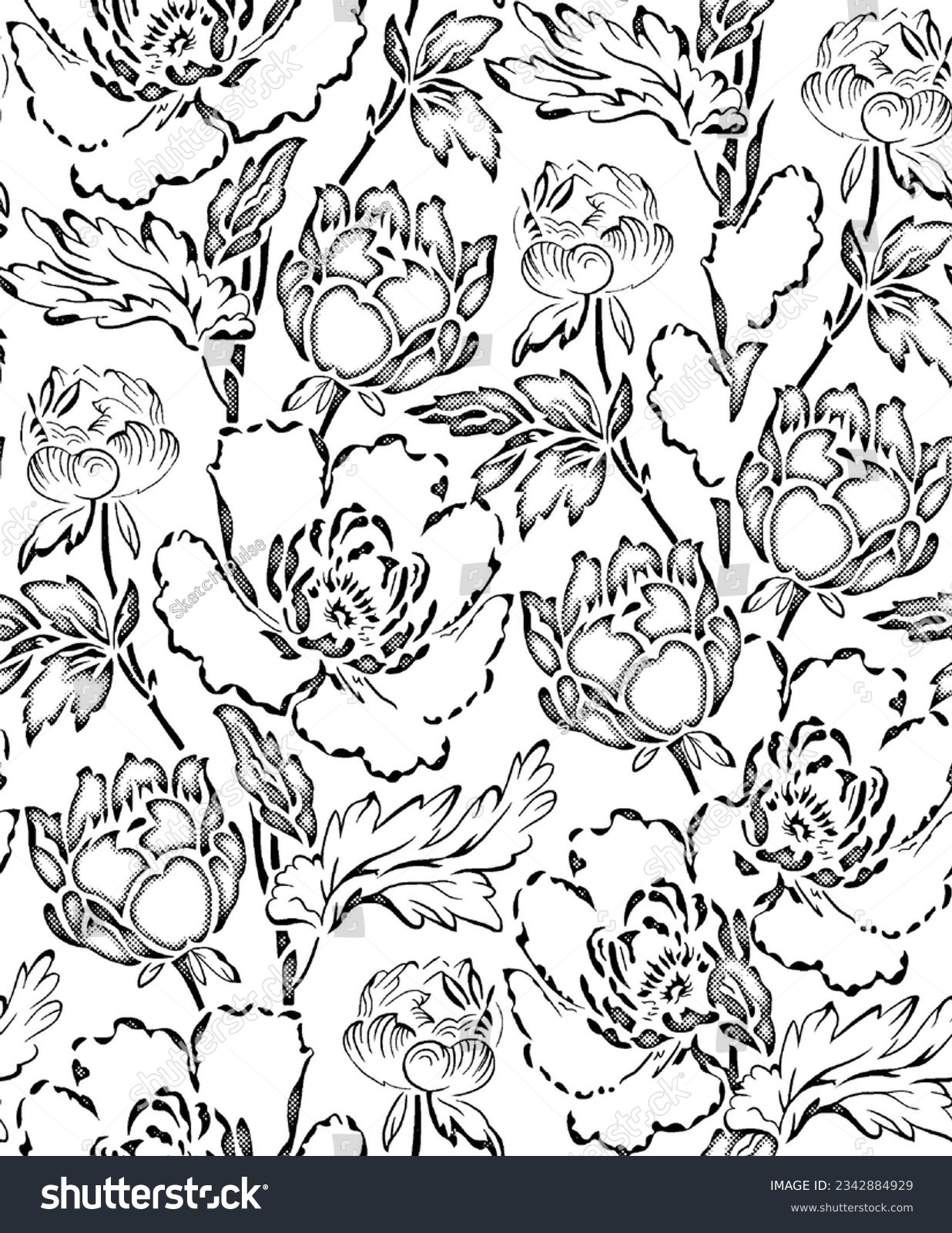 big flowers pattern tropical floral small flowers flowers with leavers ...