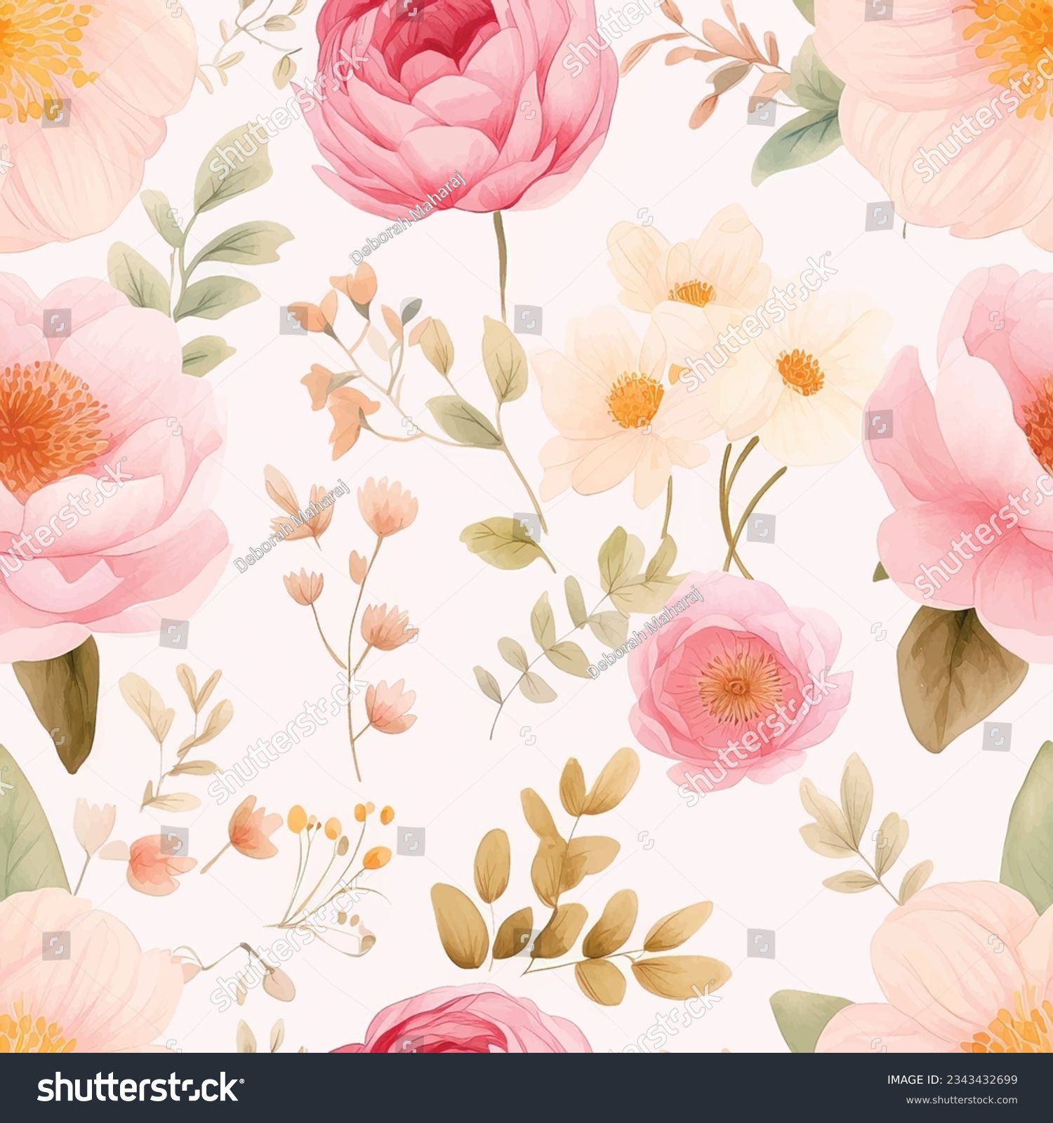 Beautiful spring floral design pattern_站酷海洛_正版图片_视频_字体_音乐素材交易平台_站酷旗下品牌