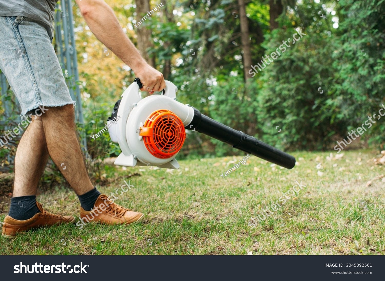 Cordless Leaf Blowers. handheld cordless electric leaf blower in a ...