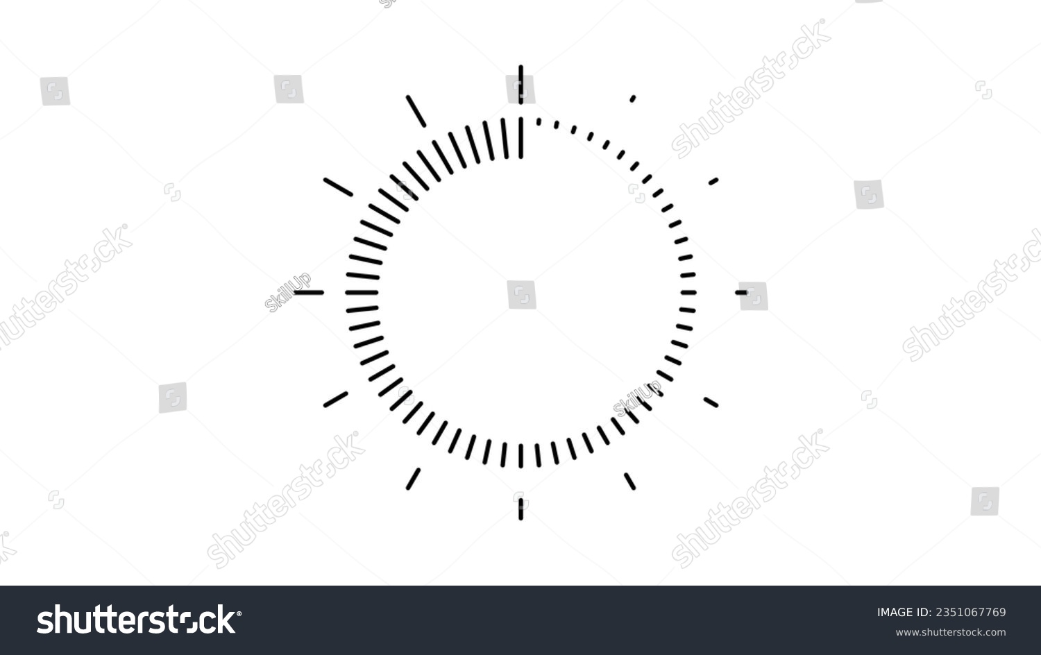 Minimalistic Timer Measure. Stripes Around the Circle. Timer Logo ...