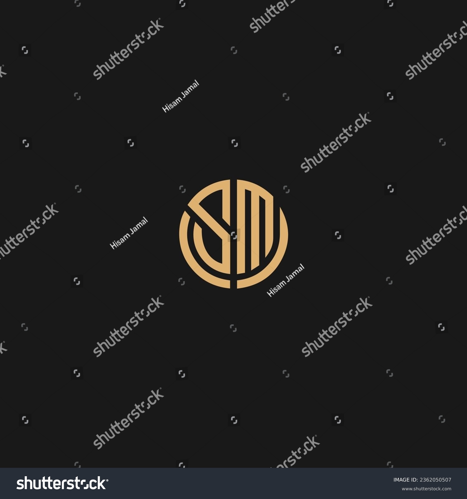 Initial Letter SM Logo Design Vector Template. SM Letter Logo Design _站 ...