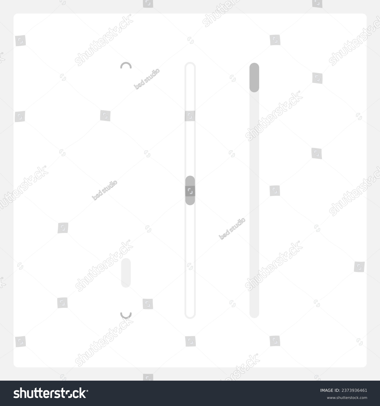Vertical scroll bar UI element template. Editable isolated vector dashboard component. Flat user ...