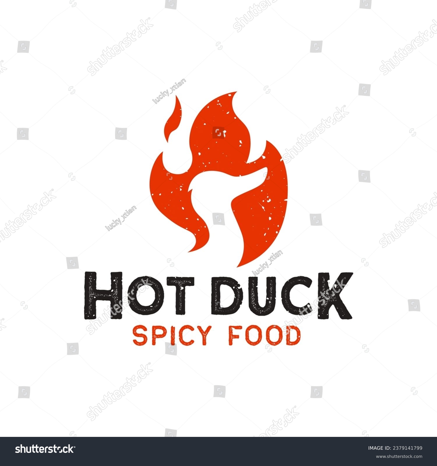 rustic fire duck logo hot duck flame symbol vector icon illustration ...