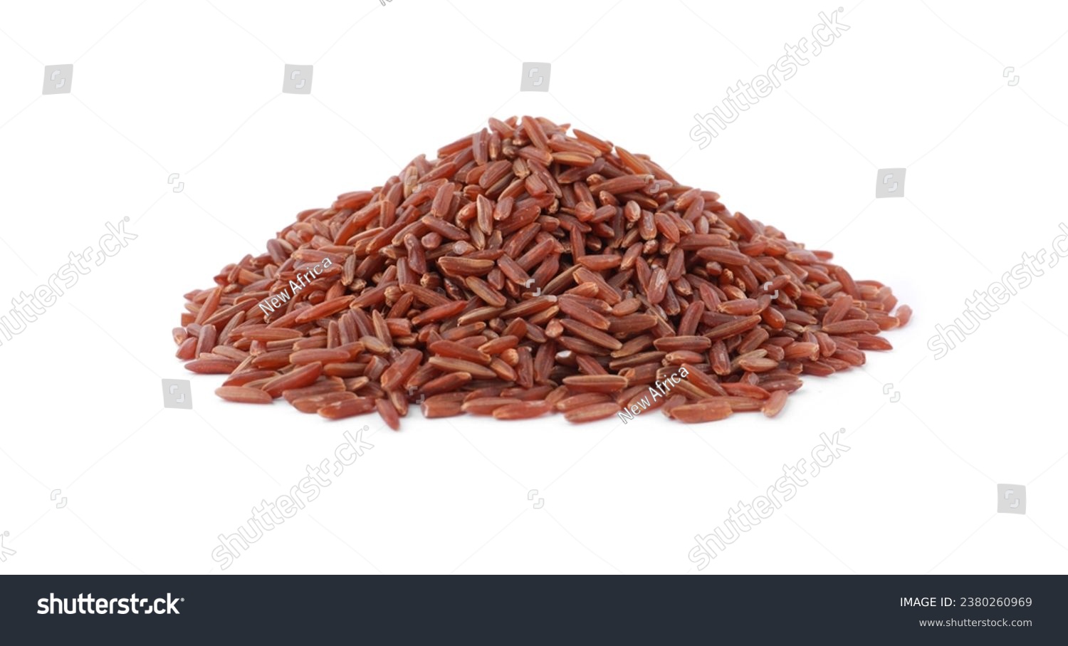 Pile of raw red rice isolated on white_站酷海洛_正版图片_视频_字体_音乐素材交易平台_站酷旗下品牌