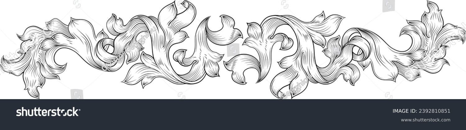 A crest or coat of arms filigree scroll heraldic or heraldry border ...