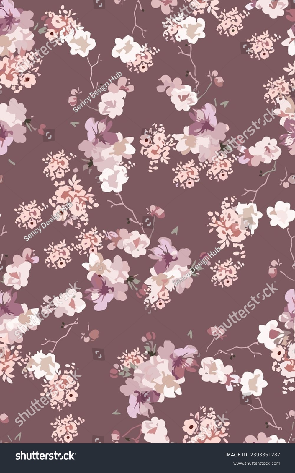 Digital print smooth flower 3D emboss sharp design floral allover ...