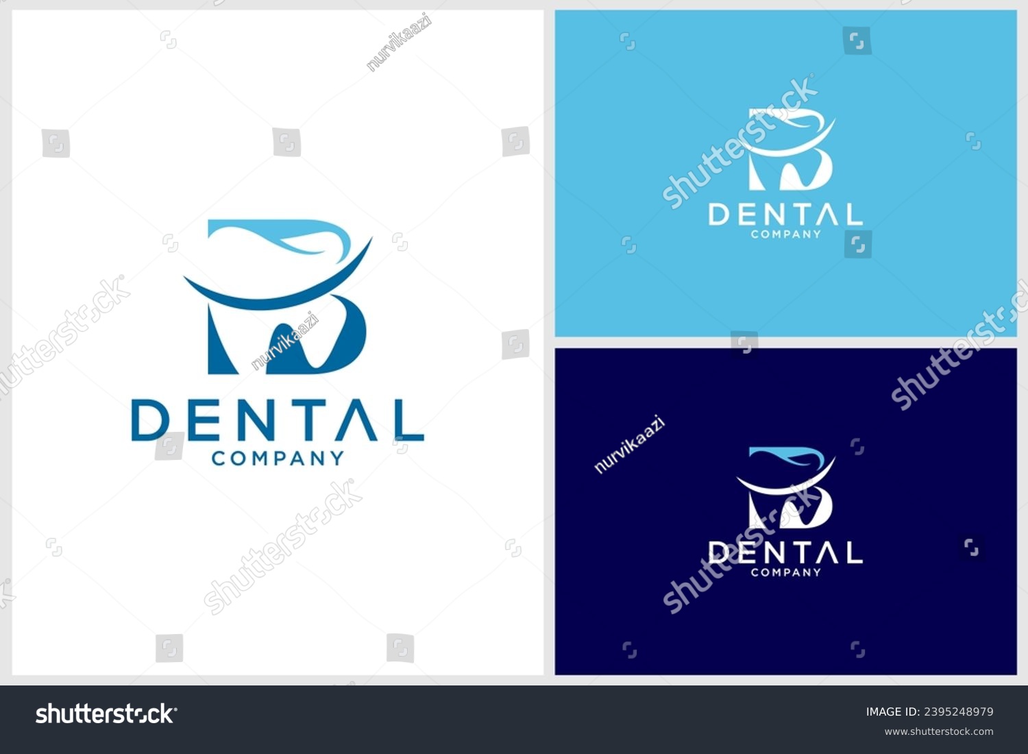 B Letter initial modern dental logo vector. Minimalist teeth logo ...