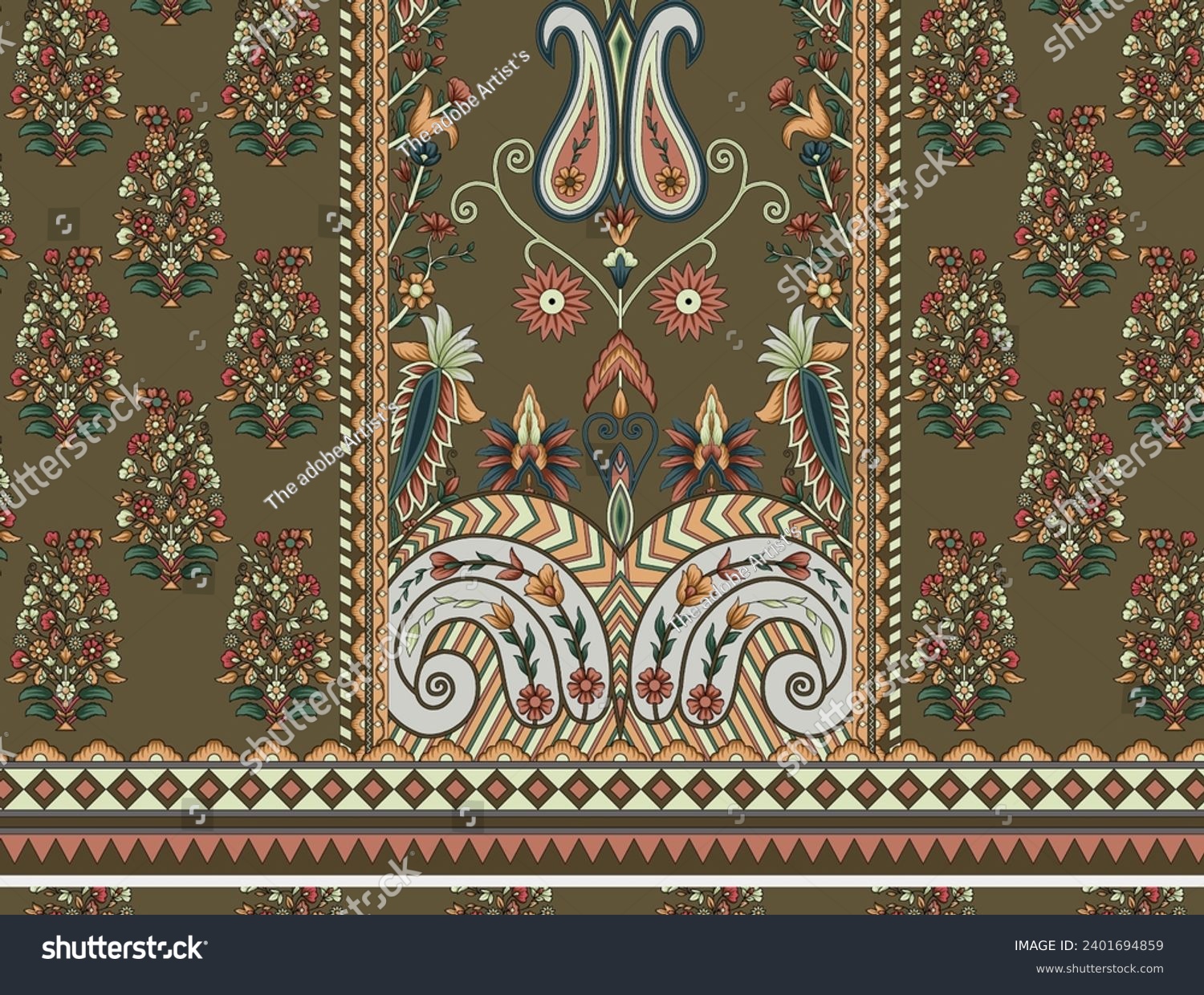 Digital textile print motifs abstract motifs floral pattern ethnic ...