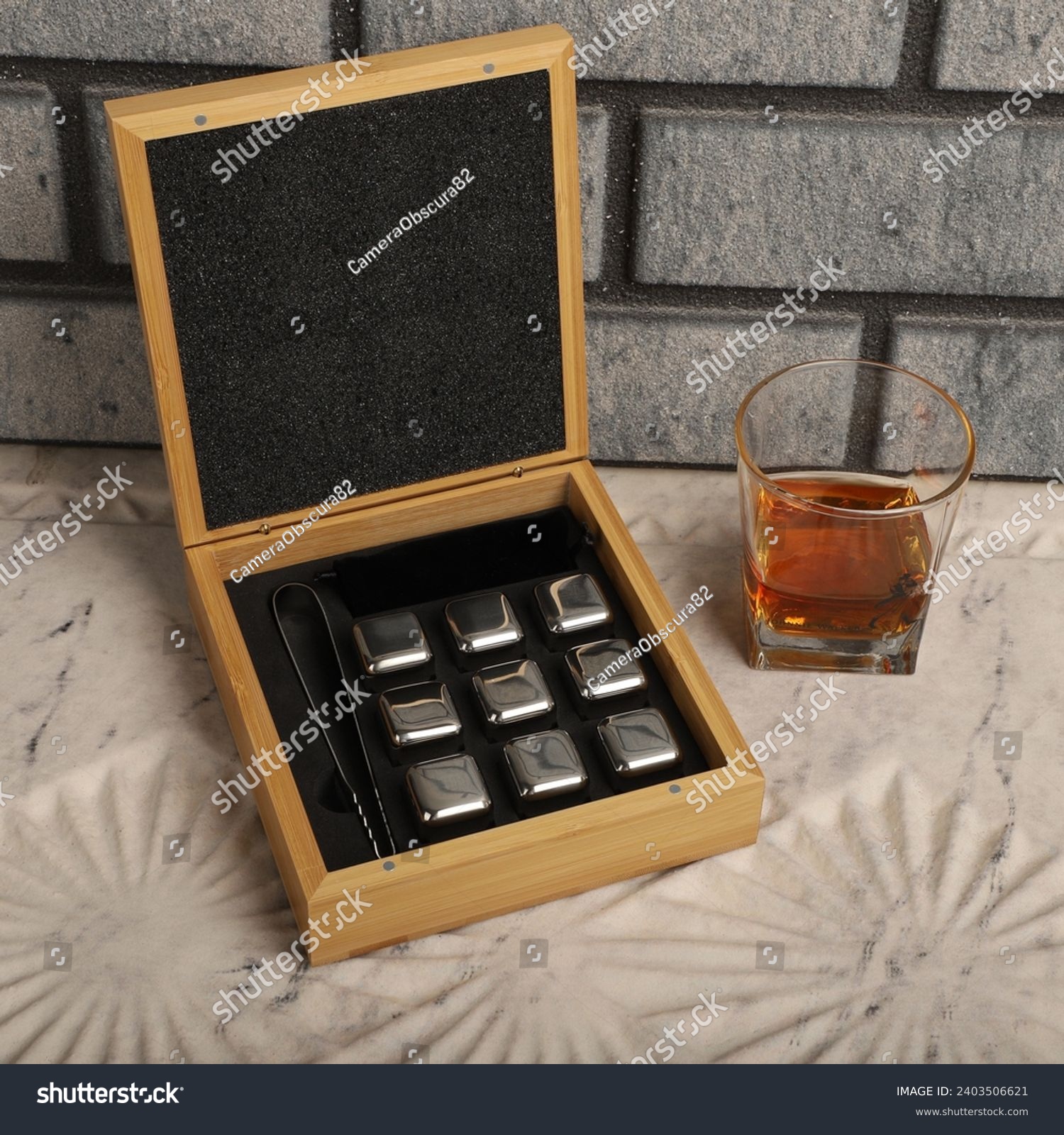 Stainless Steel Whiskey Stone Set in Bamboo Box Whiskey Stone Set Gift ...