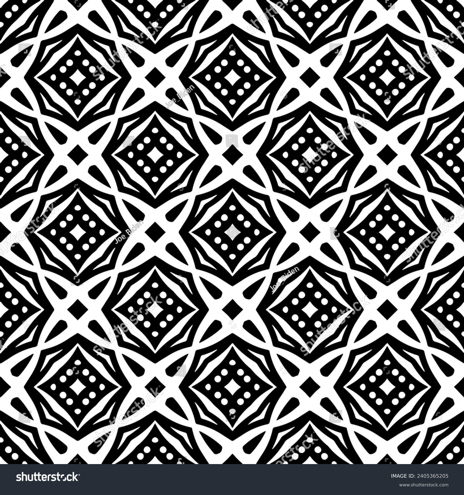 Abstract Shapes.Seamless pattern.Black and White color.Design element ...