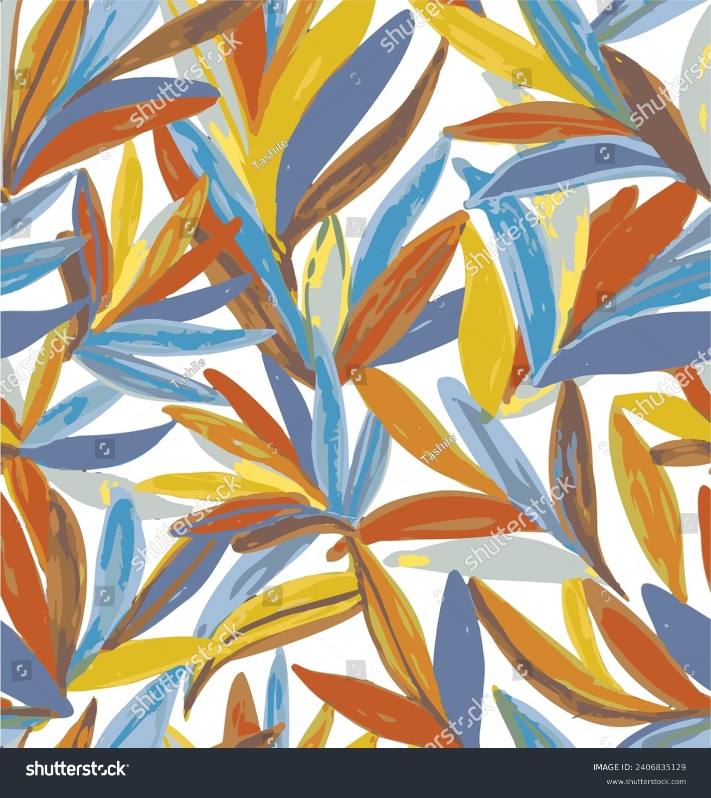 Summer leaves pattern tropical pattern perfect for textiles and ...