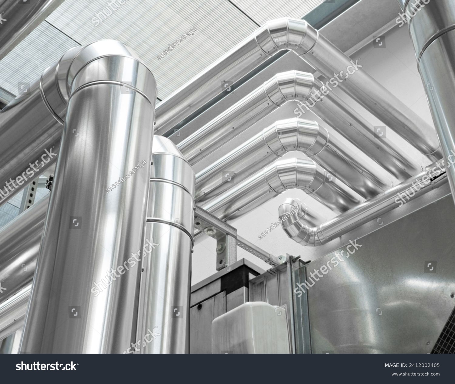 Hvac pipes heating ventilation air conditioning and cooling system ventilation system ducted ...