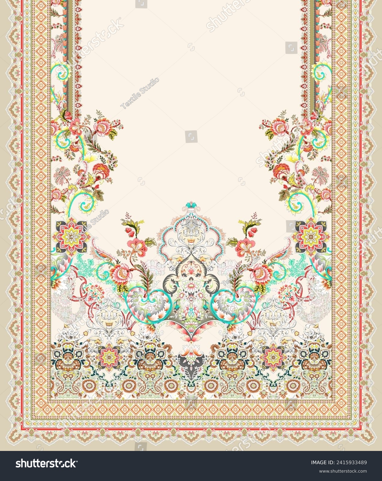Textile Design and Digital Motif and Borders_站酷海洛_正版图片_视频_字体_音乐素材交易平台_站 ...