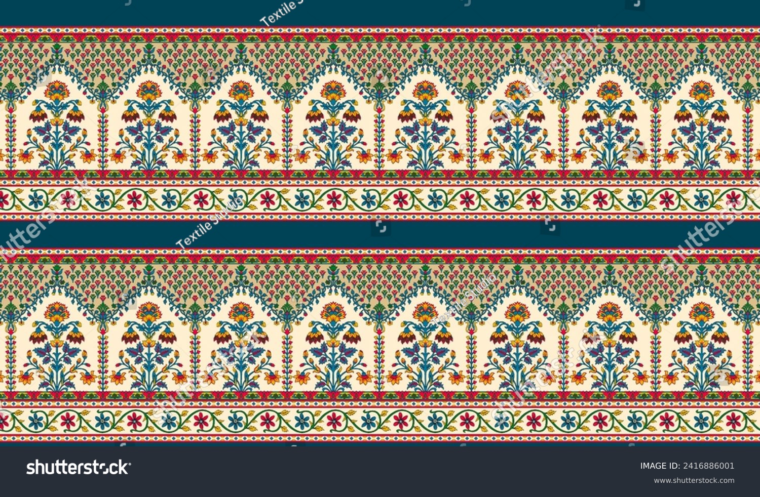 Textile Design and Digital Motif and Borders_站酷海洛_正版图片_视频_字体_音乐素材交易平台_站 ...