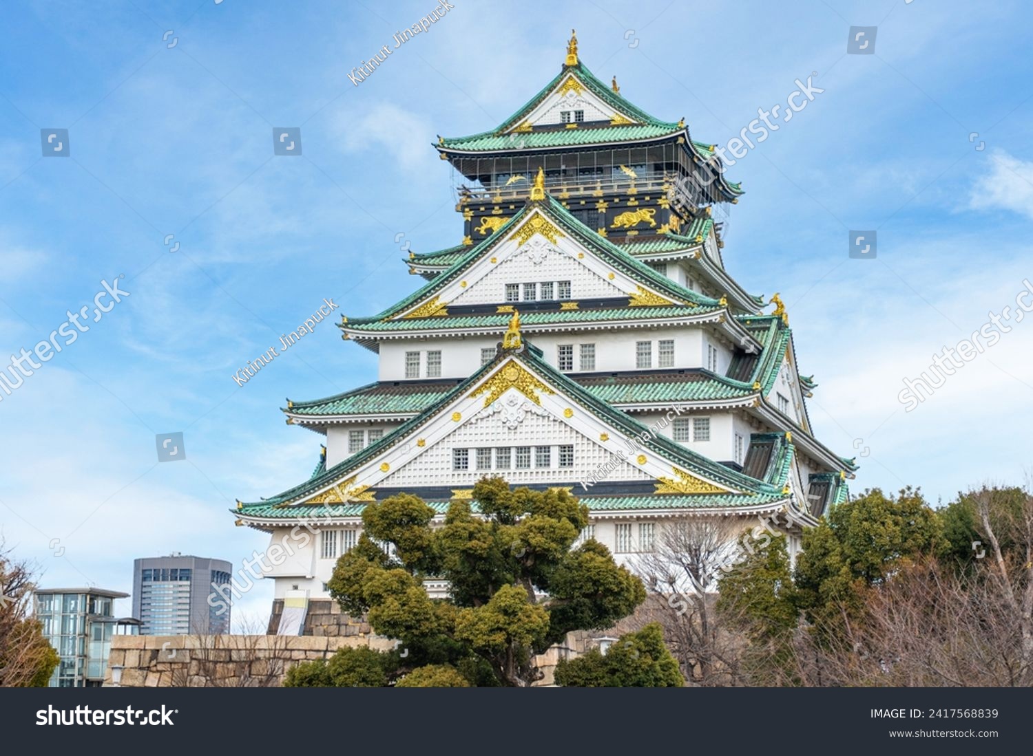 Osaka castle famous japanese castle landmark in Osaka City Kansai Japan ...