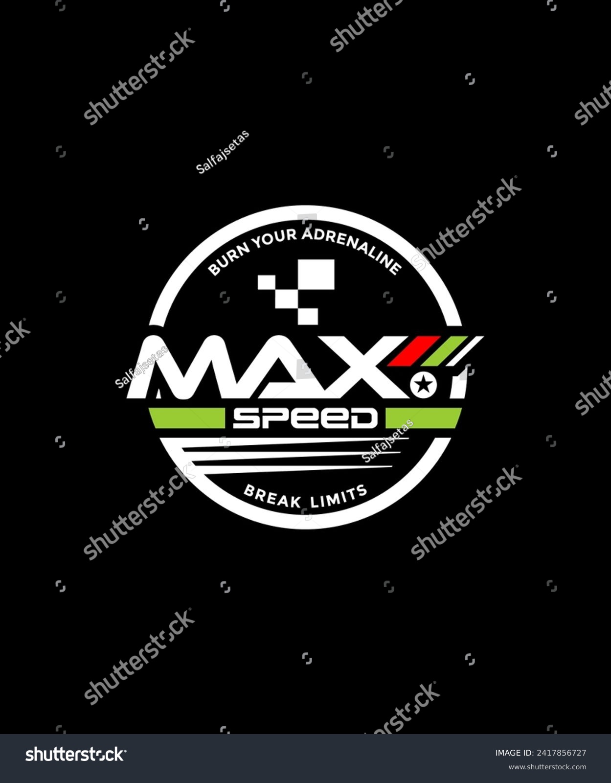 Maximum speed abstract typography modern design slogan. Vector ...