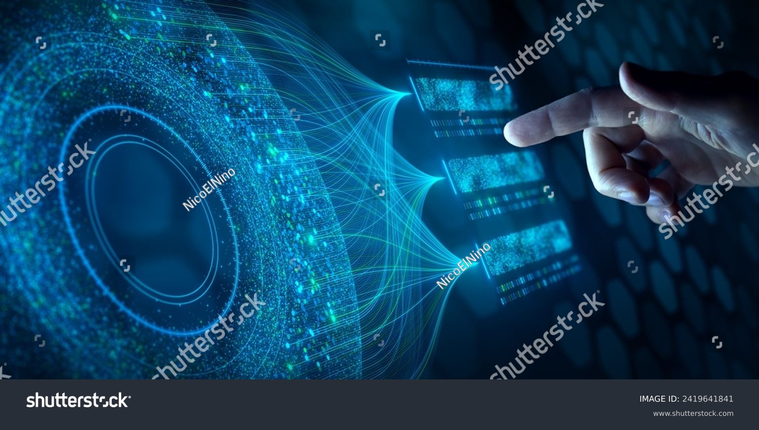 Big Data Analysis With AI Technology Person Using Machine Learning And Big Data Analysis With AI Technology Person Using Machine Learning And