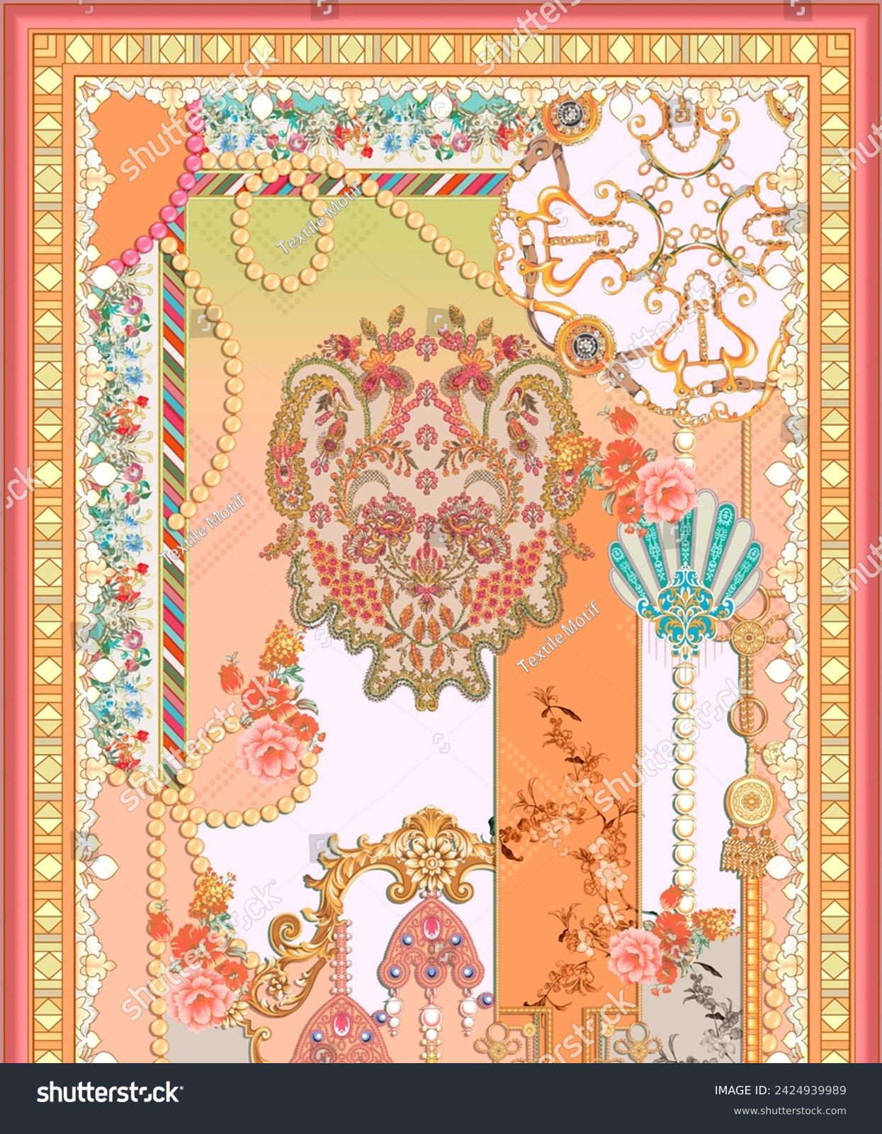 Digital design and ethnic border in digital printing_站酷海洛_正版图片_视频_字体_音乐 ...