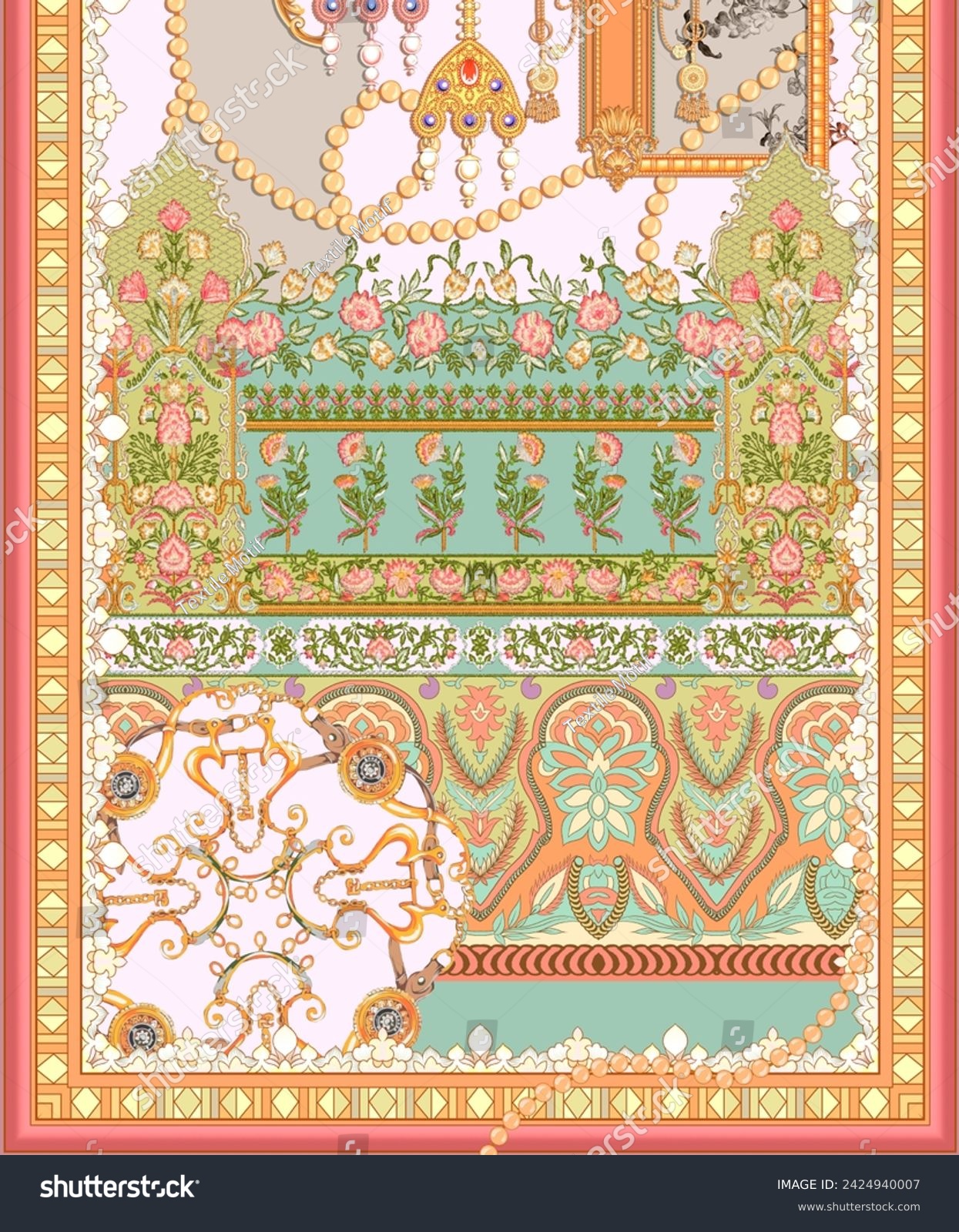 Digital design and ethnic border in digital printing_站酷海洛_正版图片_视频_字体_音乐 ...