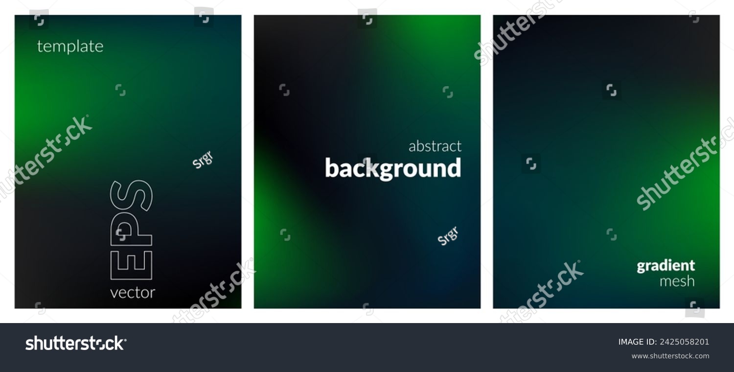 Collection abstract blurred background. Gradient mesh. Dark color mix ...