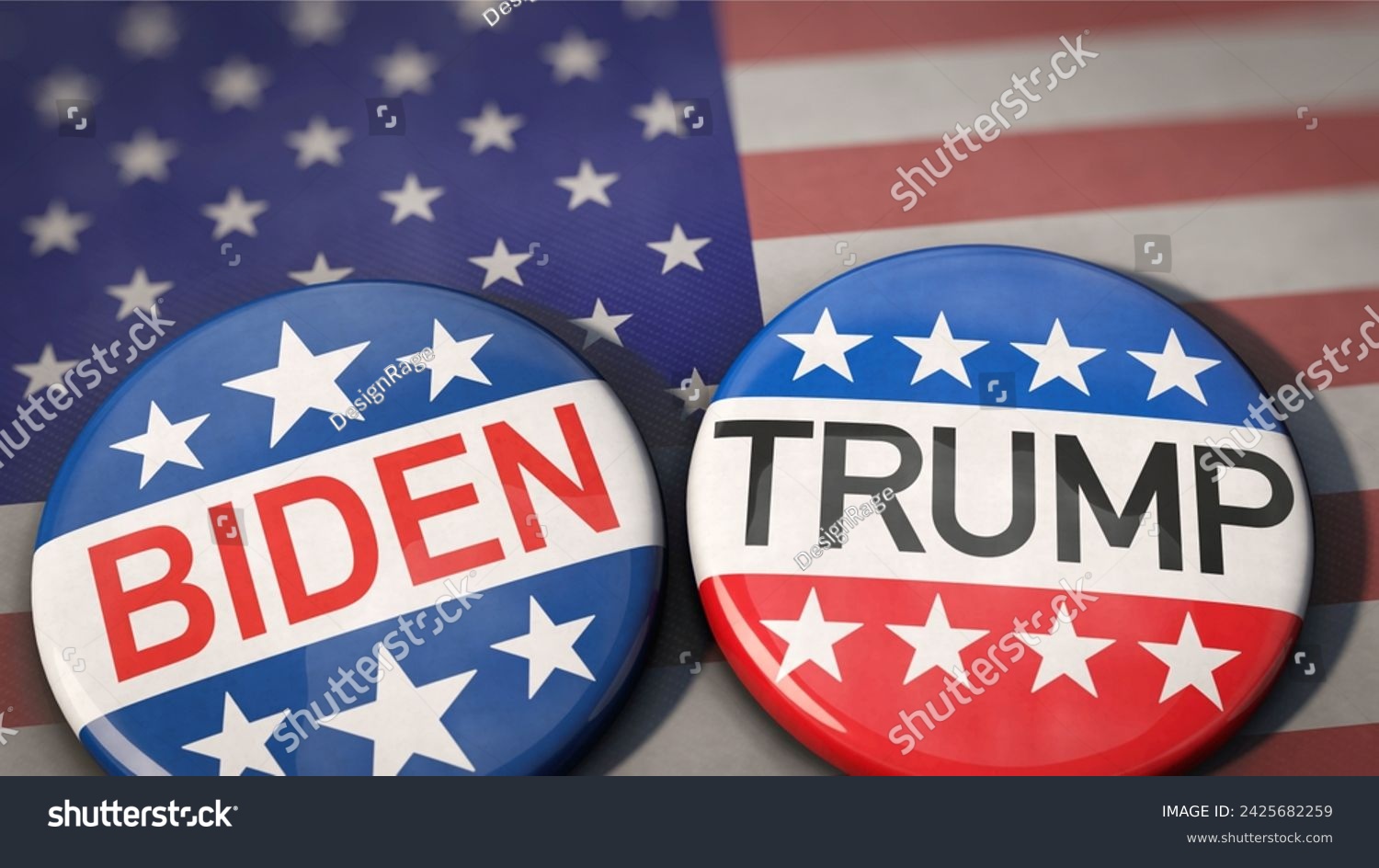 3D illustration Biden or Trump - presidential election in the USA in ...