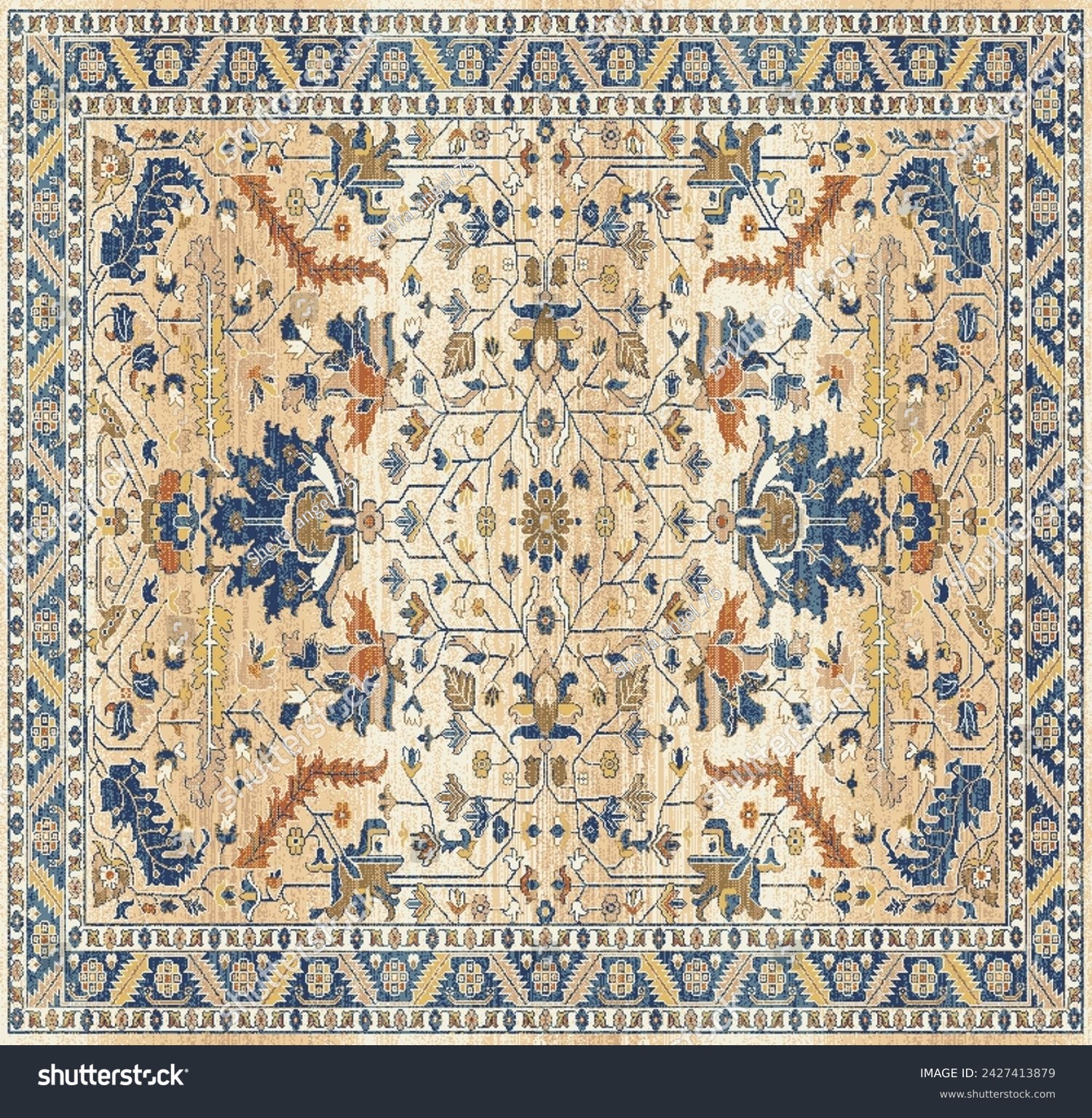 Traditional design backround carpet abstract multicolored oriental ...