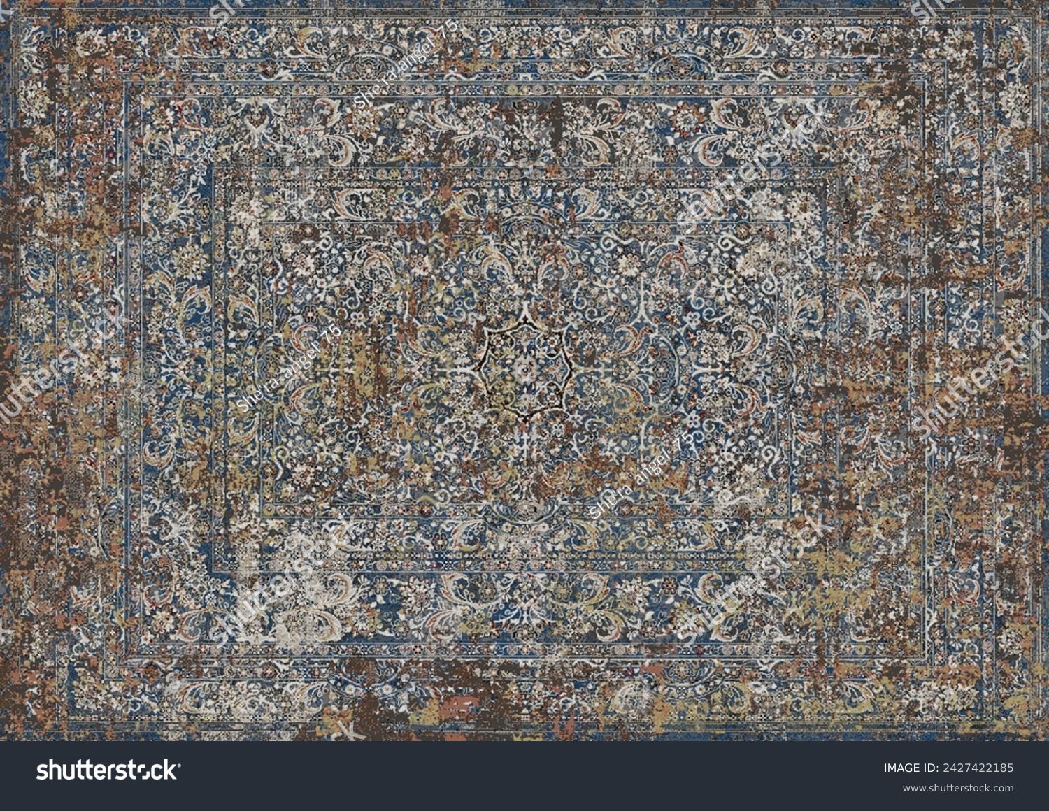 Traditional design backround carpet abstract multicolored oriental ...